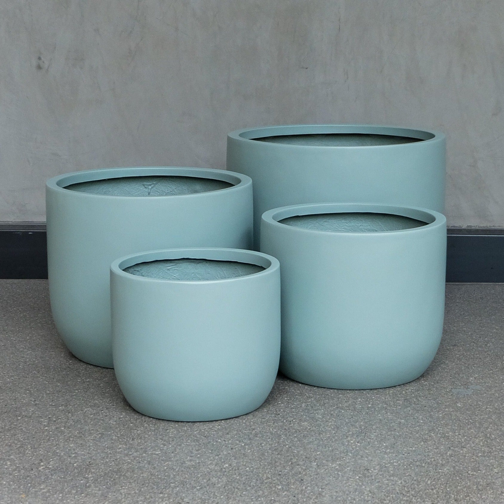 Lightweight Fibreglass Pots - Duck Egg Blue | Plantsmith Indoor Plants ...