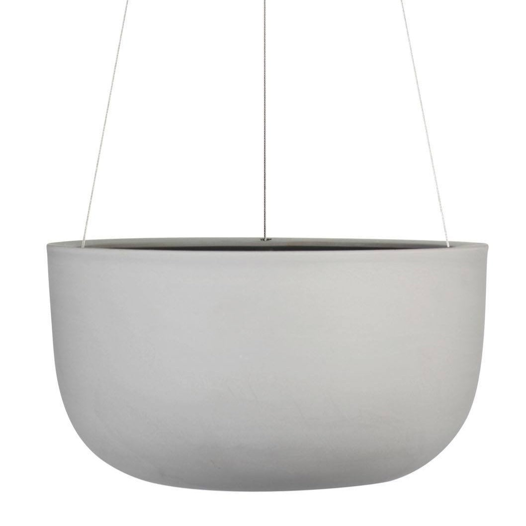 Angus & Celeste Raw Earth Hanging Planter - Siltstone Grey | Plantsmith ...