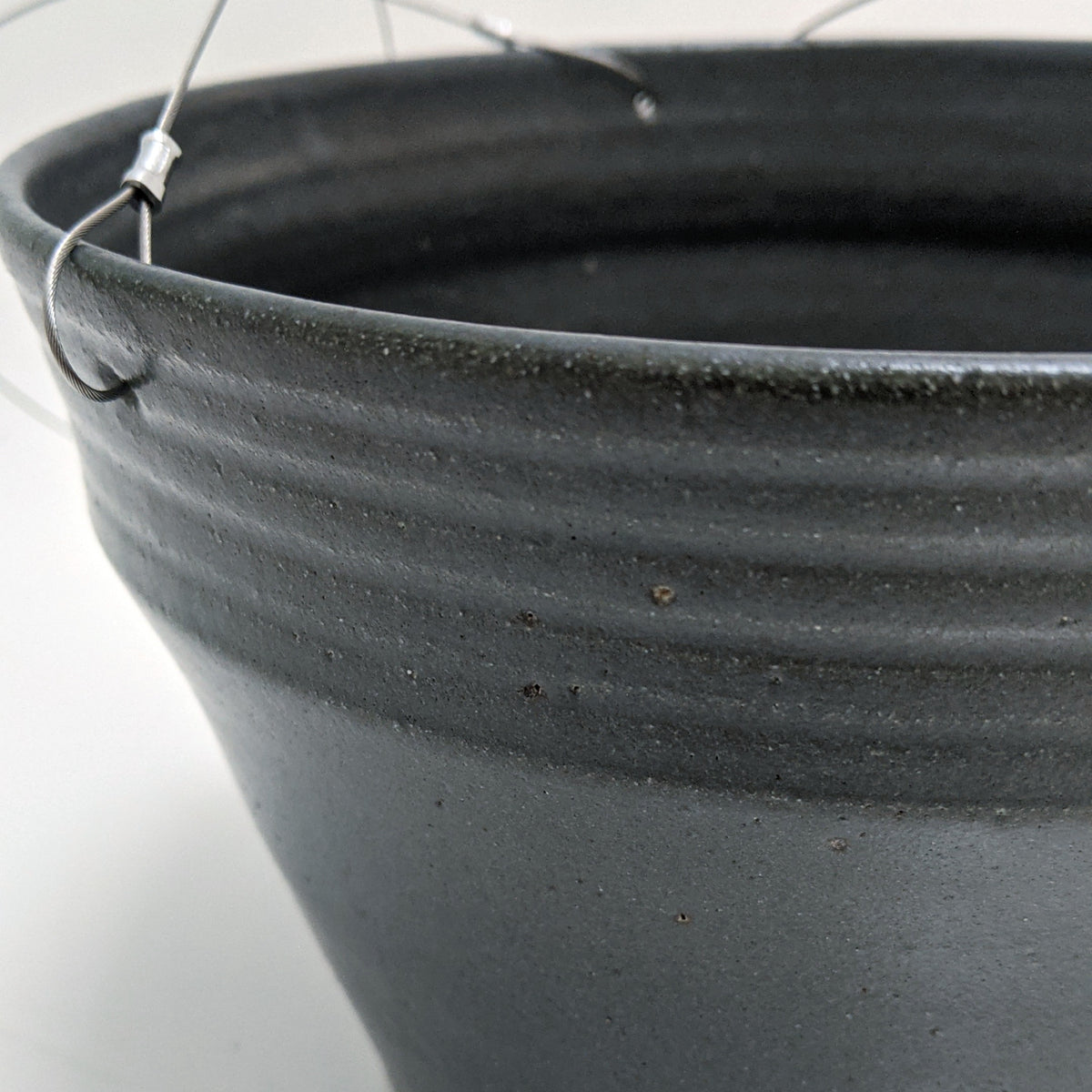 Alison Frith Hanging Planter Raku Blend - Slate Grey | Plantsmith ...