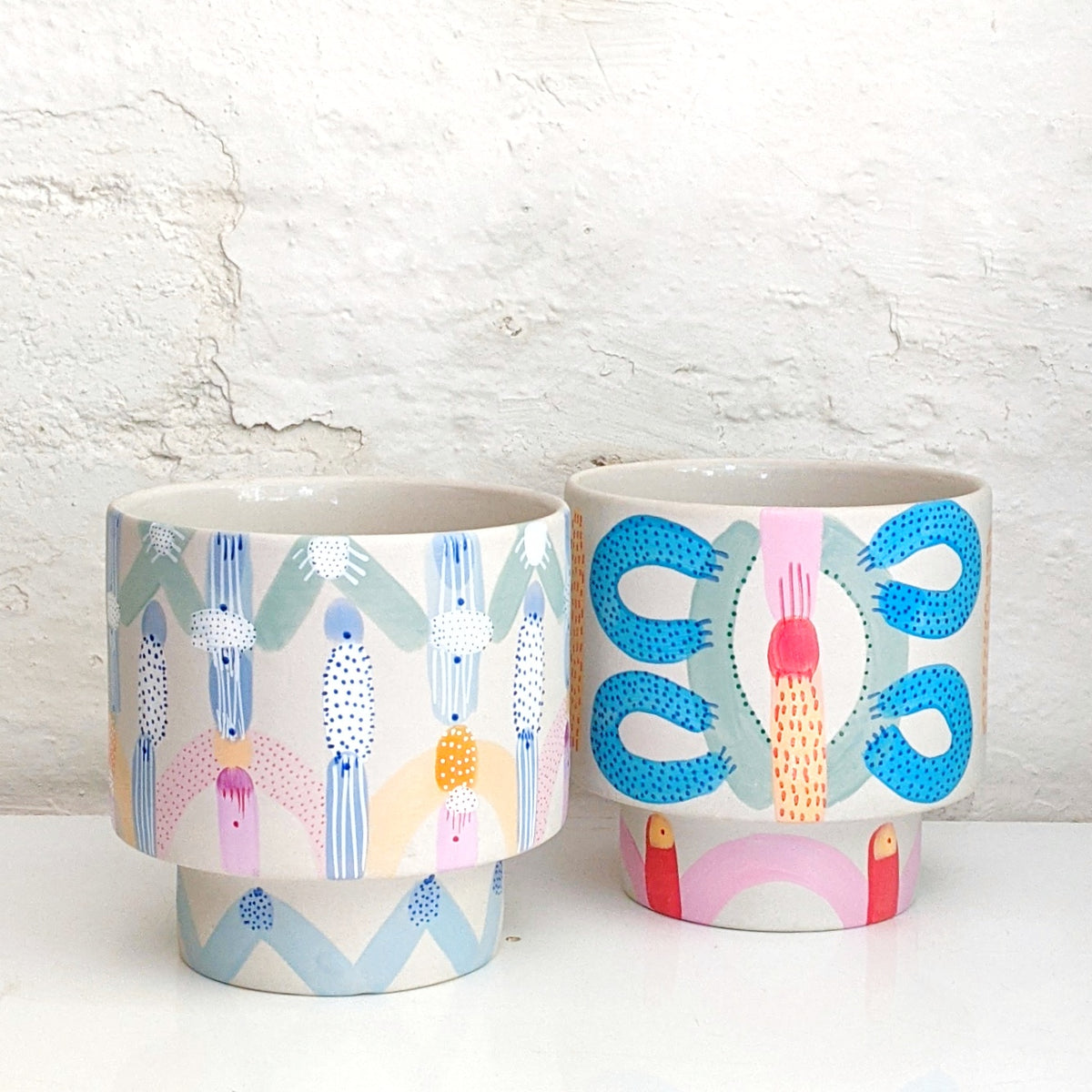 Clare Whitney Handpainted Ceramic Planter - Podium | Plantsmith Indoor ...